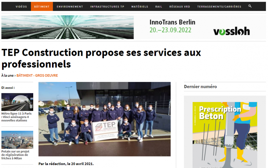 Presse externe - Construction Cayola | Builders - Guide des associations
